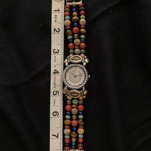 Jewelry | Silver Beaded Southwestern Style Watch | Poshmark